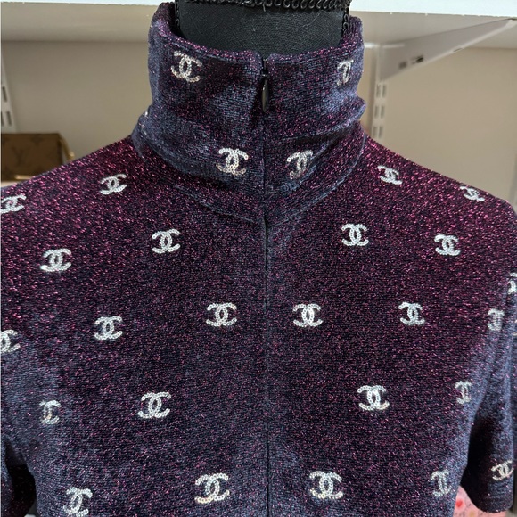 CHANEL | Tops | Chanel Cc Glitter And Sequins Top | Poshmark